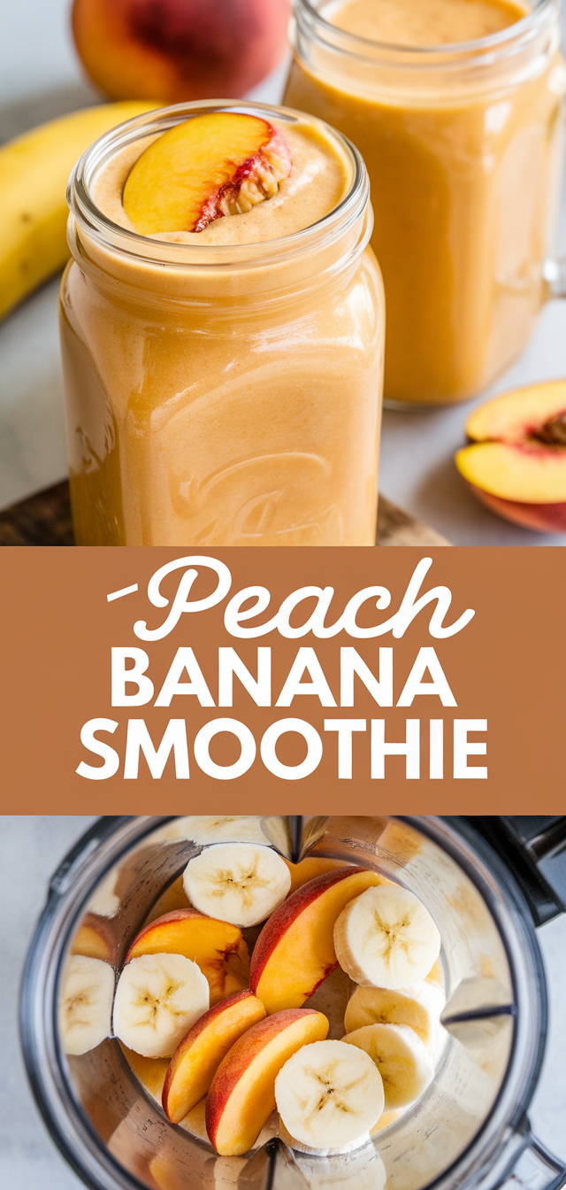 Peach Banana Smoothie - Bowl N Balance