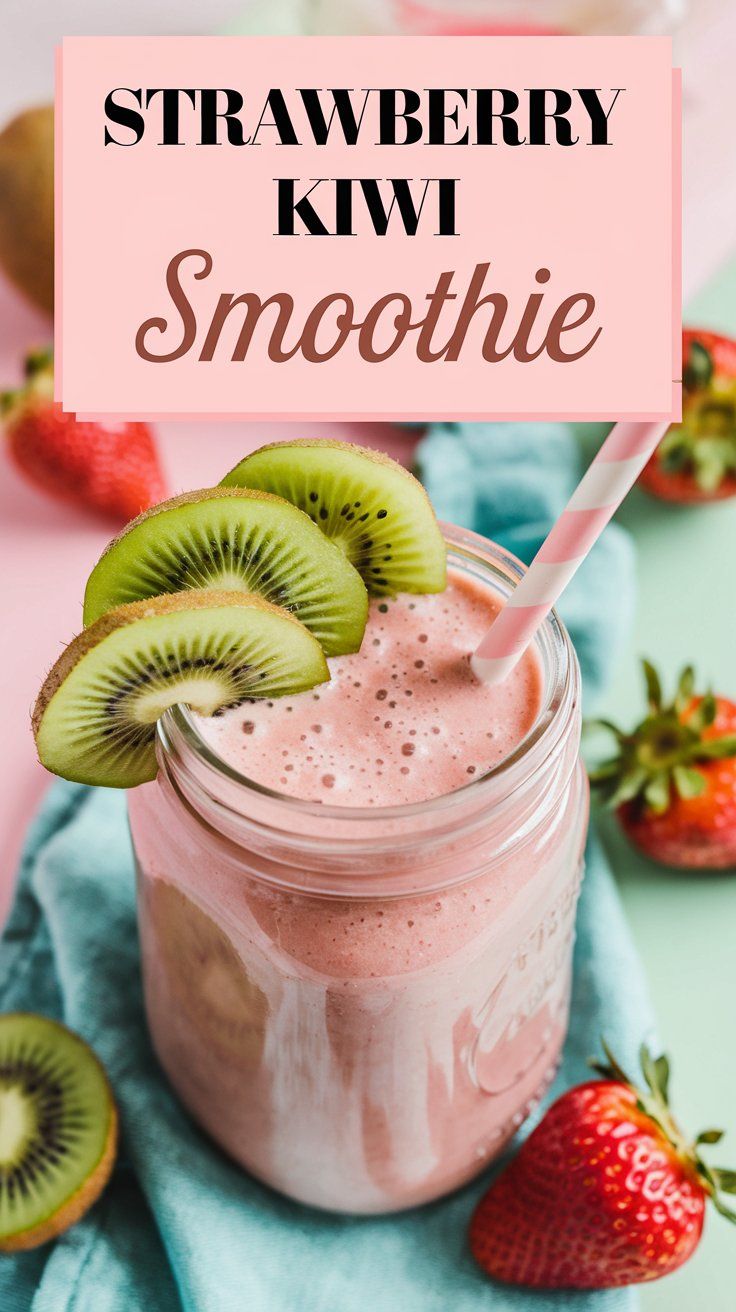 Strawberry Kiwi Smoothie – Bowl N Balance