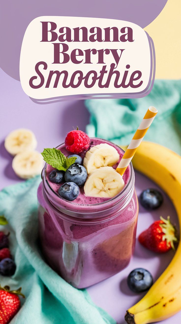 Banana Berry Smoothie – Bowl N Balance