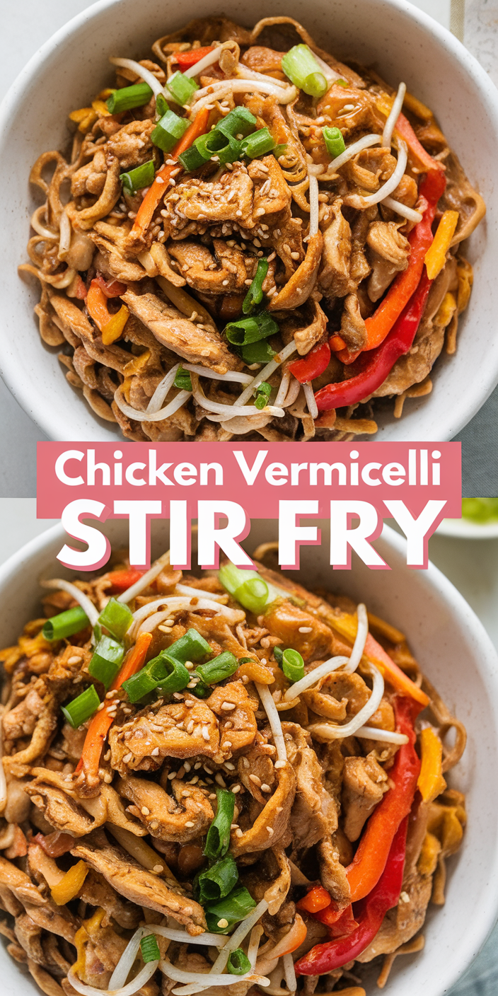 Chicken Vermicelli (Stir Fry Rice Noodles) - Bowl N Balance