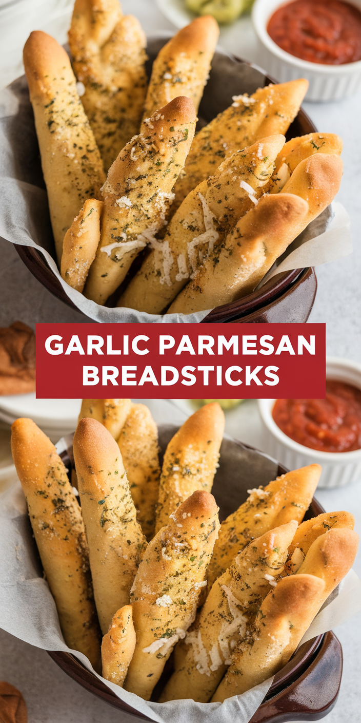 Garlic Parmesan Breadsticks - Bowl N Balance