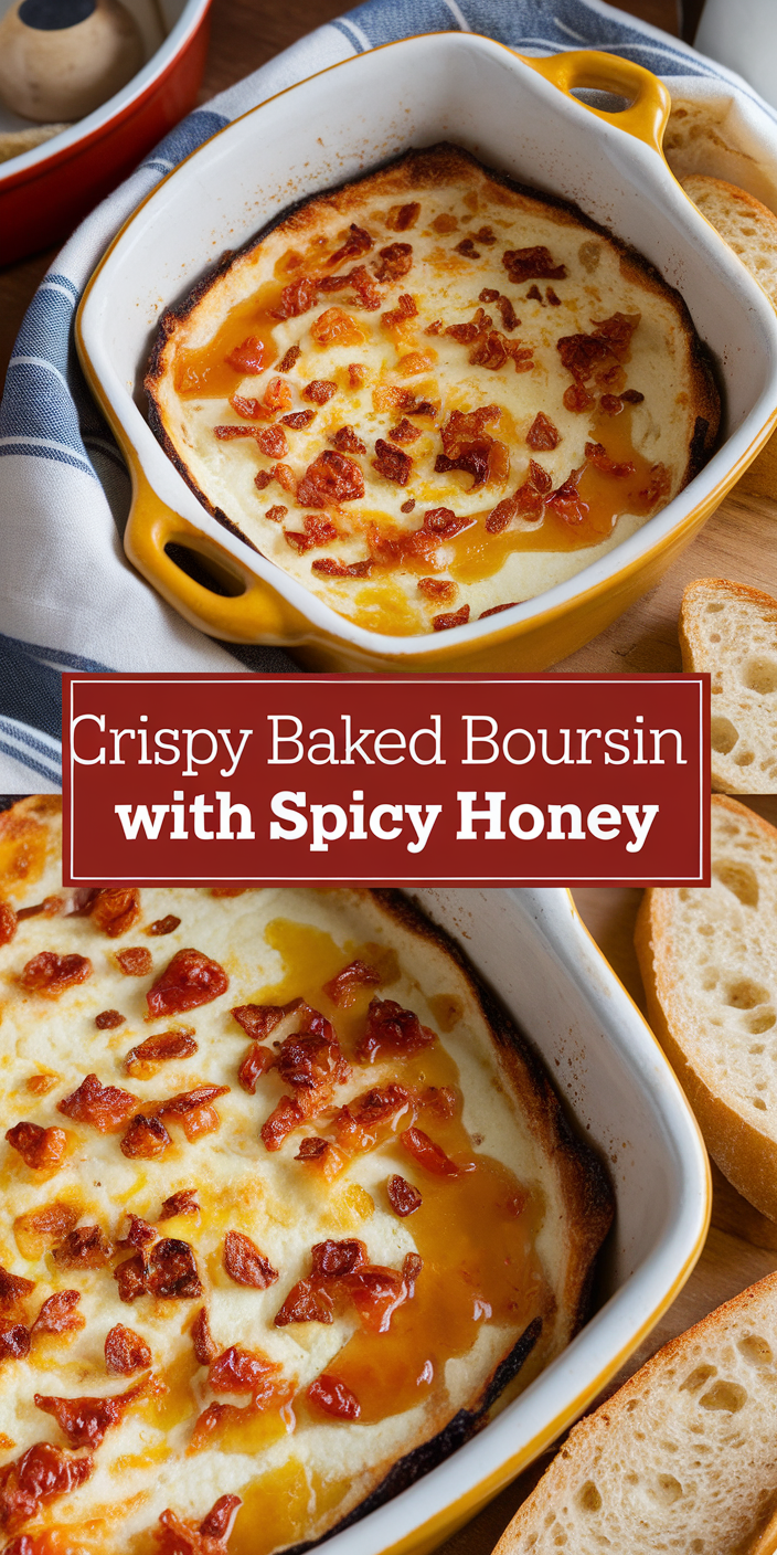 Crispy Baked Boursin with Spicy Honey – Bowl N Balance