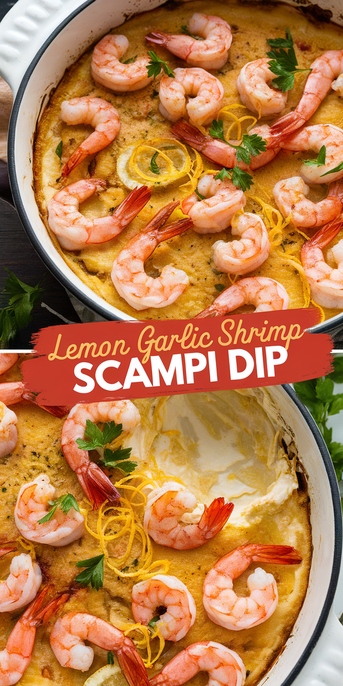 Lemon Garlic Shrimp Scampi Dip - Bowl N Balance