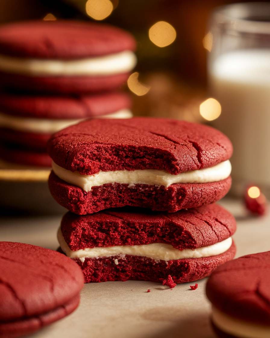 Red Velvet Sandwich Cookies – Bowl N Balance