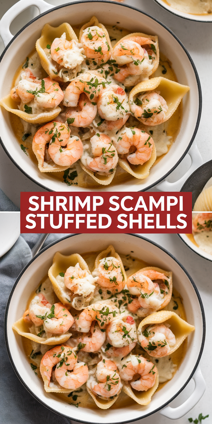 Shrimp Scampi Stuffed Shells - Bowl N Balance