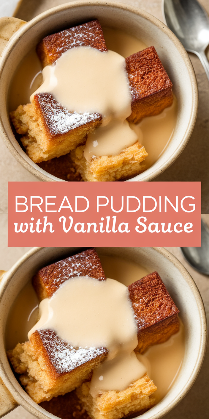 Bread Pudding with Vanilla Sauce - Bowl N Balance