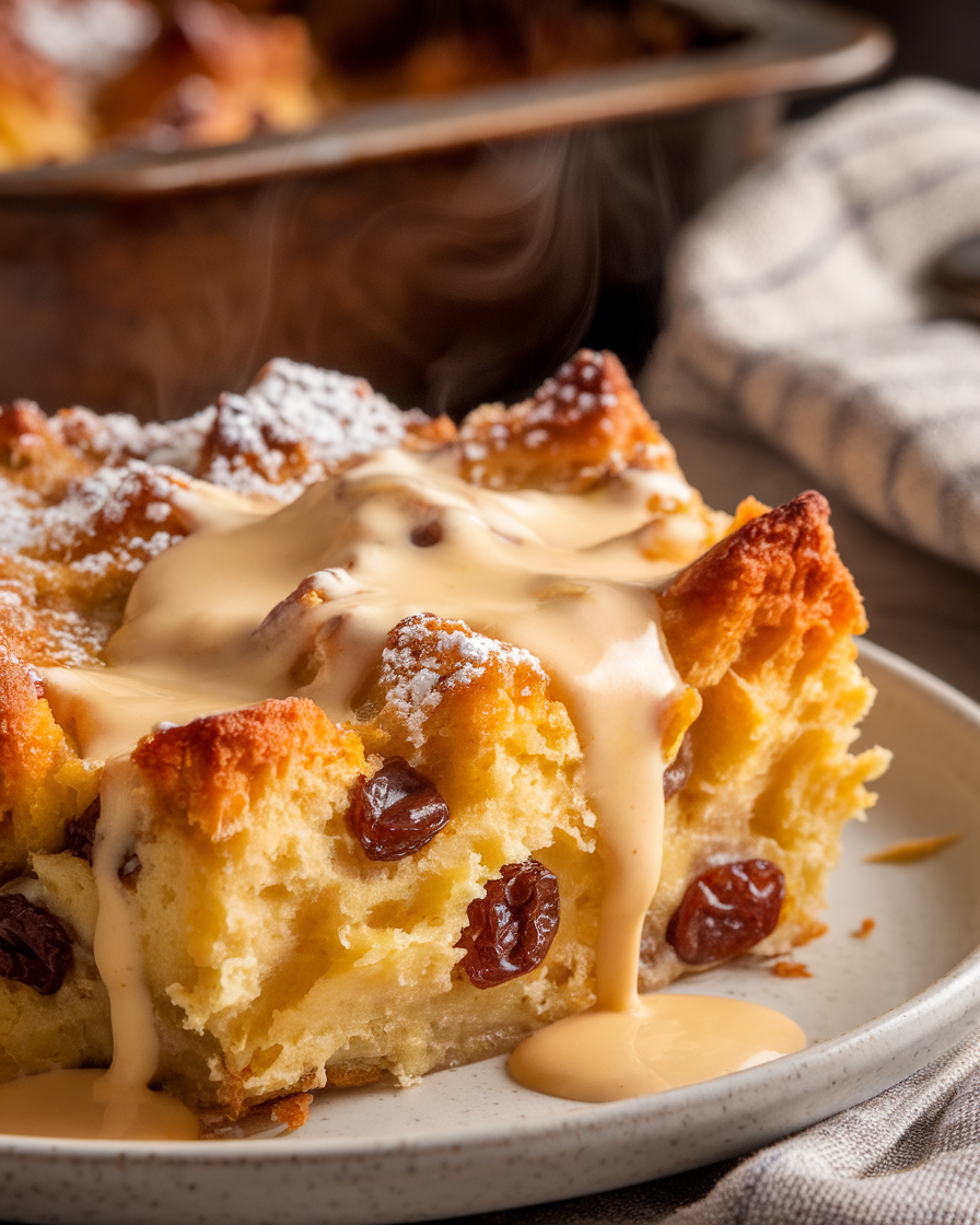 Bread Pudding with Vanilla Sauce - Bowl N Balance